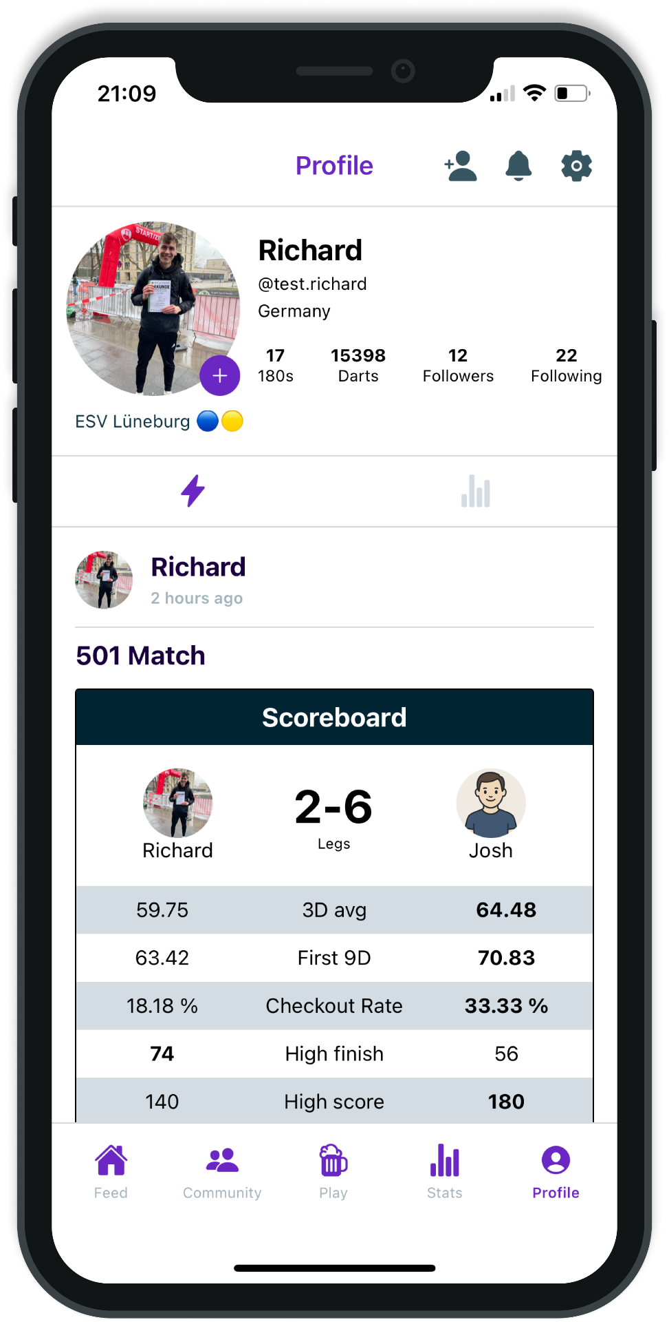 Dartcom - The Ultimate Darts App for Players & Communities